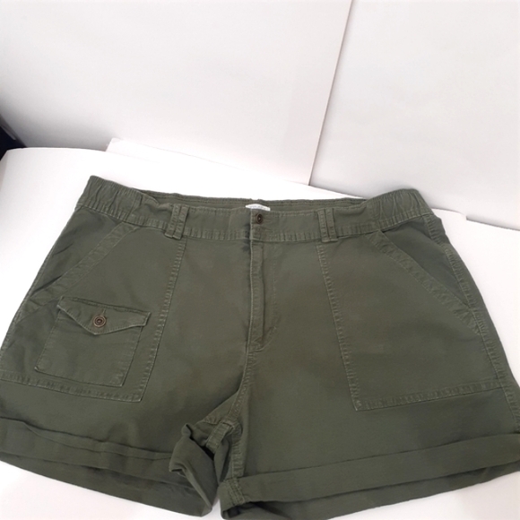 Time and Tru | Shorts | Time And Tru Plus Womens Olive Green Cargo ...